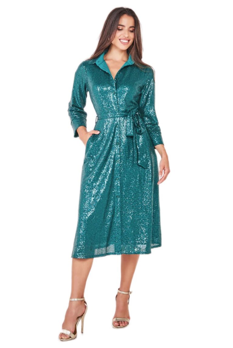 Stiilne varrukatega, litter midikleit - Eeny BOUTIQUE